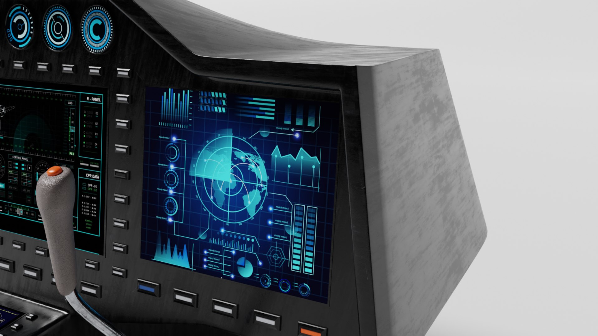 3D Aircraft Control Panel Model - TurboSquid 1777543