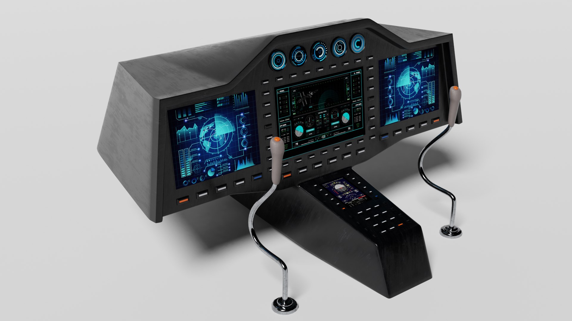 3D Aircraft Control Panel Model - TurboSquid 1777543