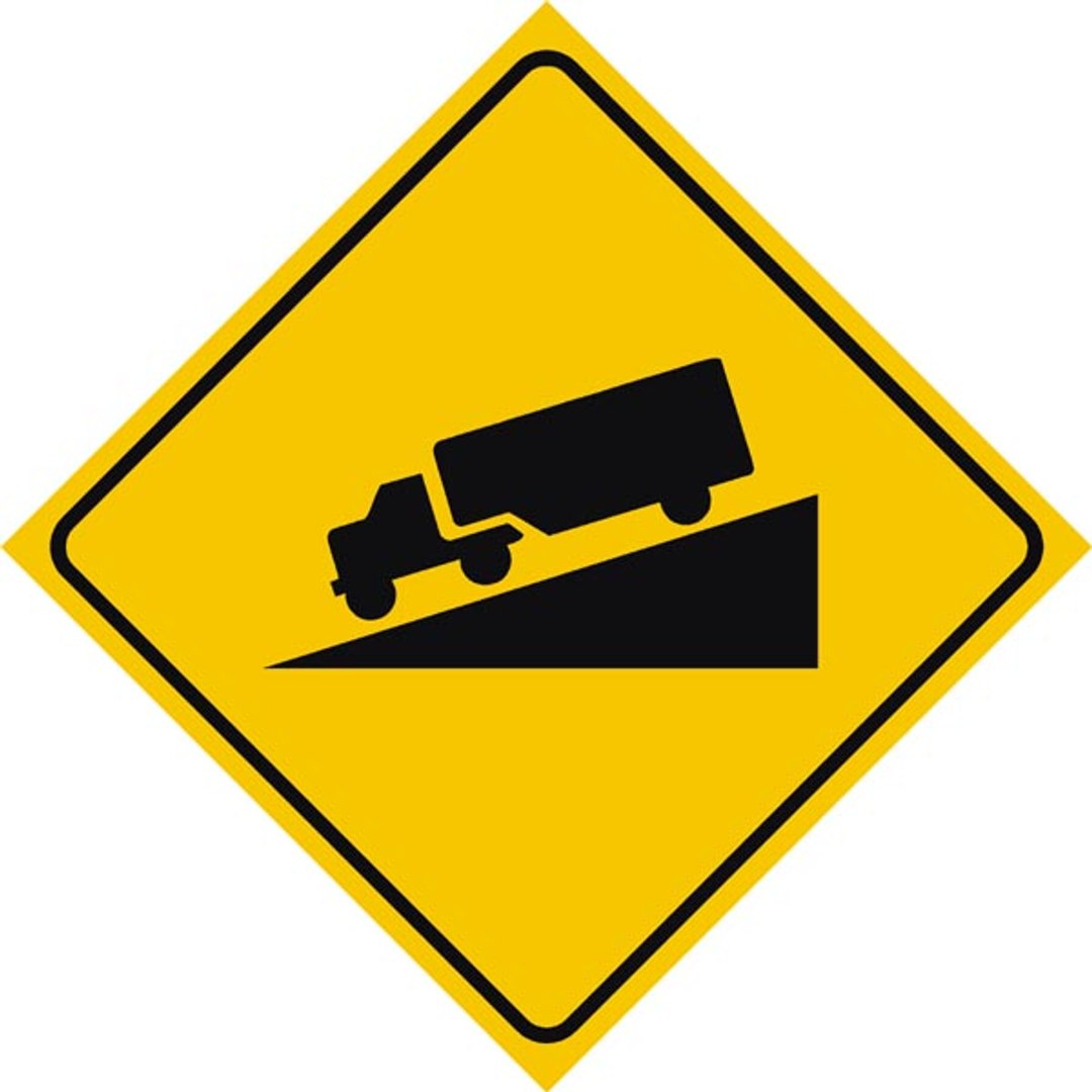 Steep Incline Sign 3D Model - TurboSquid 1303203