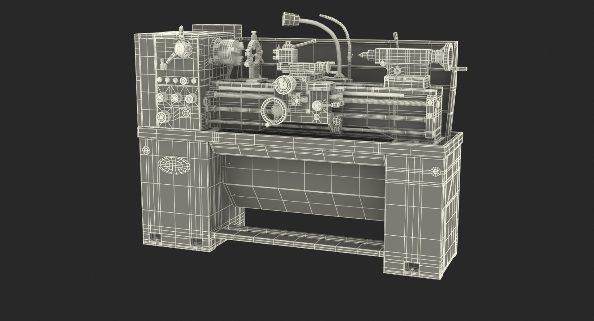 Heavy Duty Lathe Machine 3D Model - TurboSquid 1335449