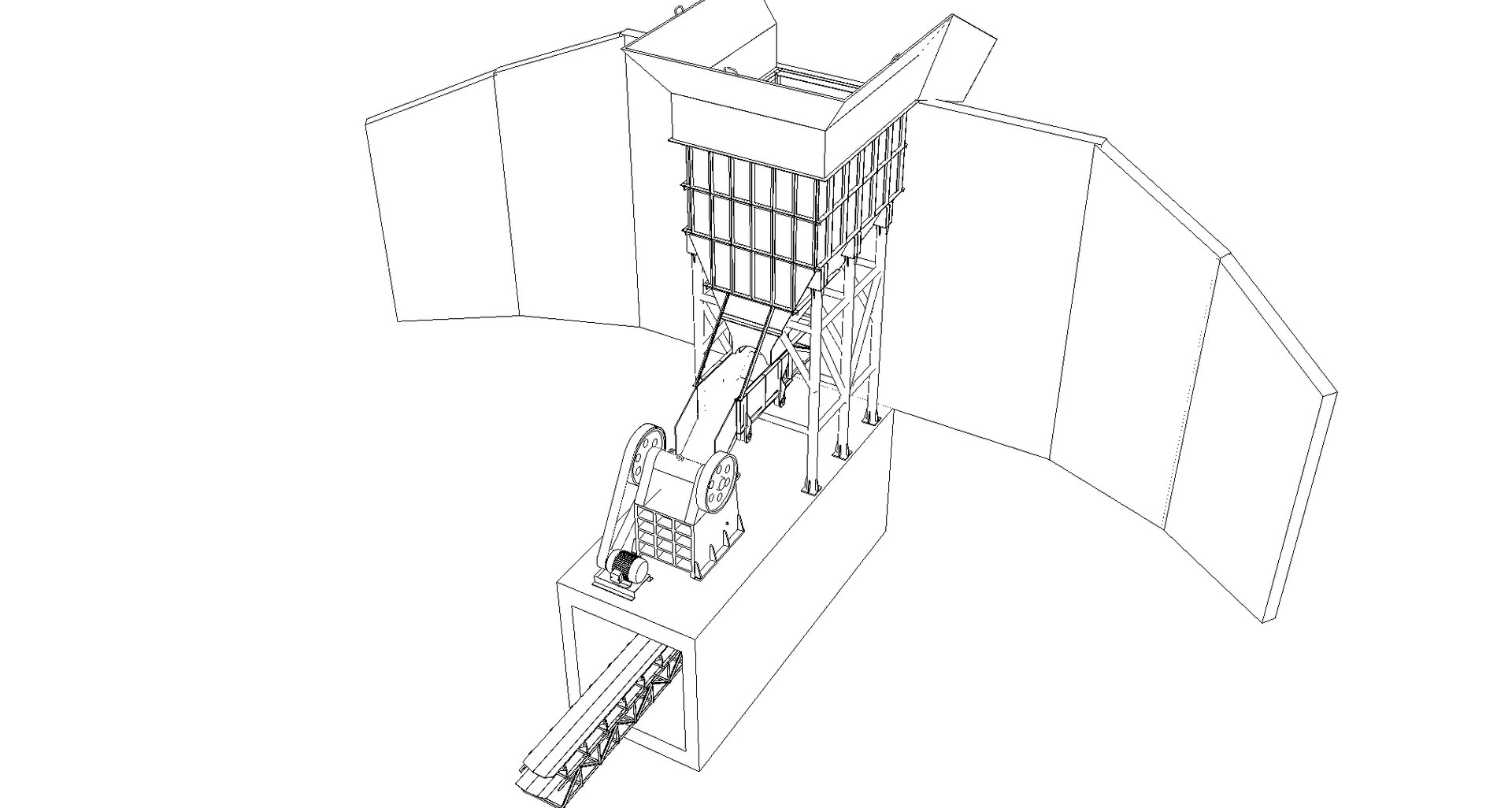 3D Jaw Crusher Section Model - TurboSquid 2171148