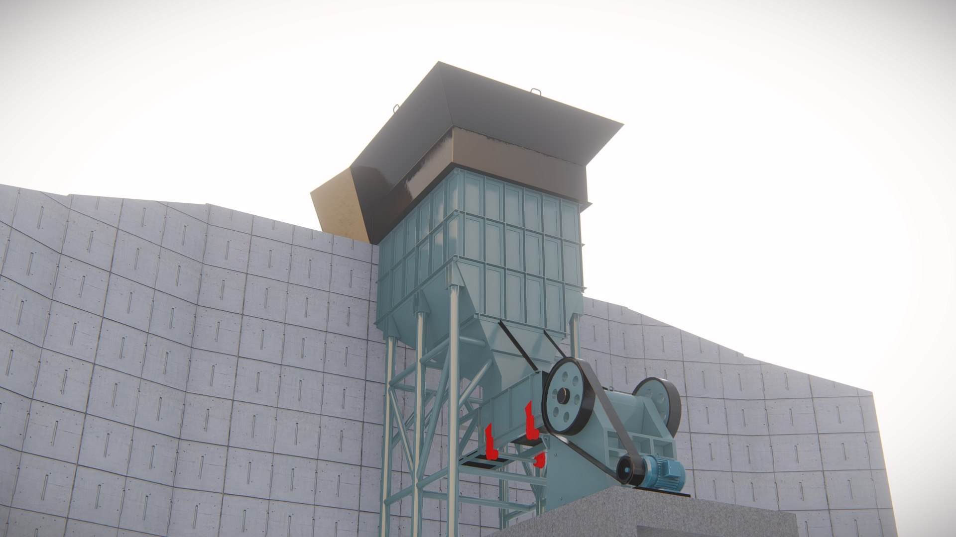 3D Jaw Crusher Section Model - TurboSquid 2171148