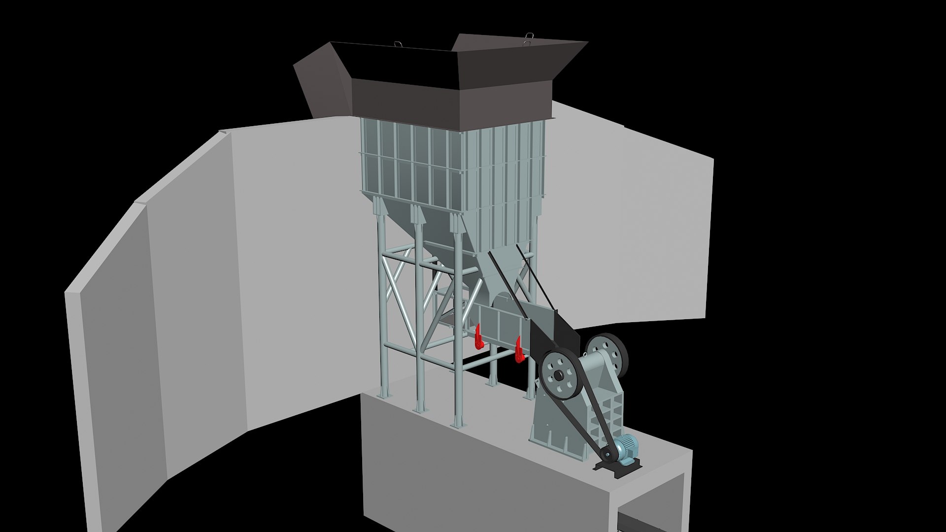 3D Jaw Crusher Section Model - TurboSquid 2171148