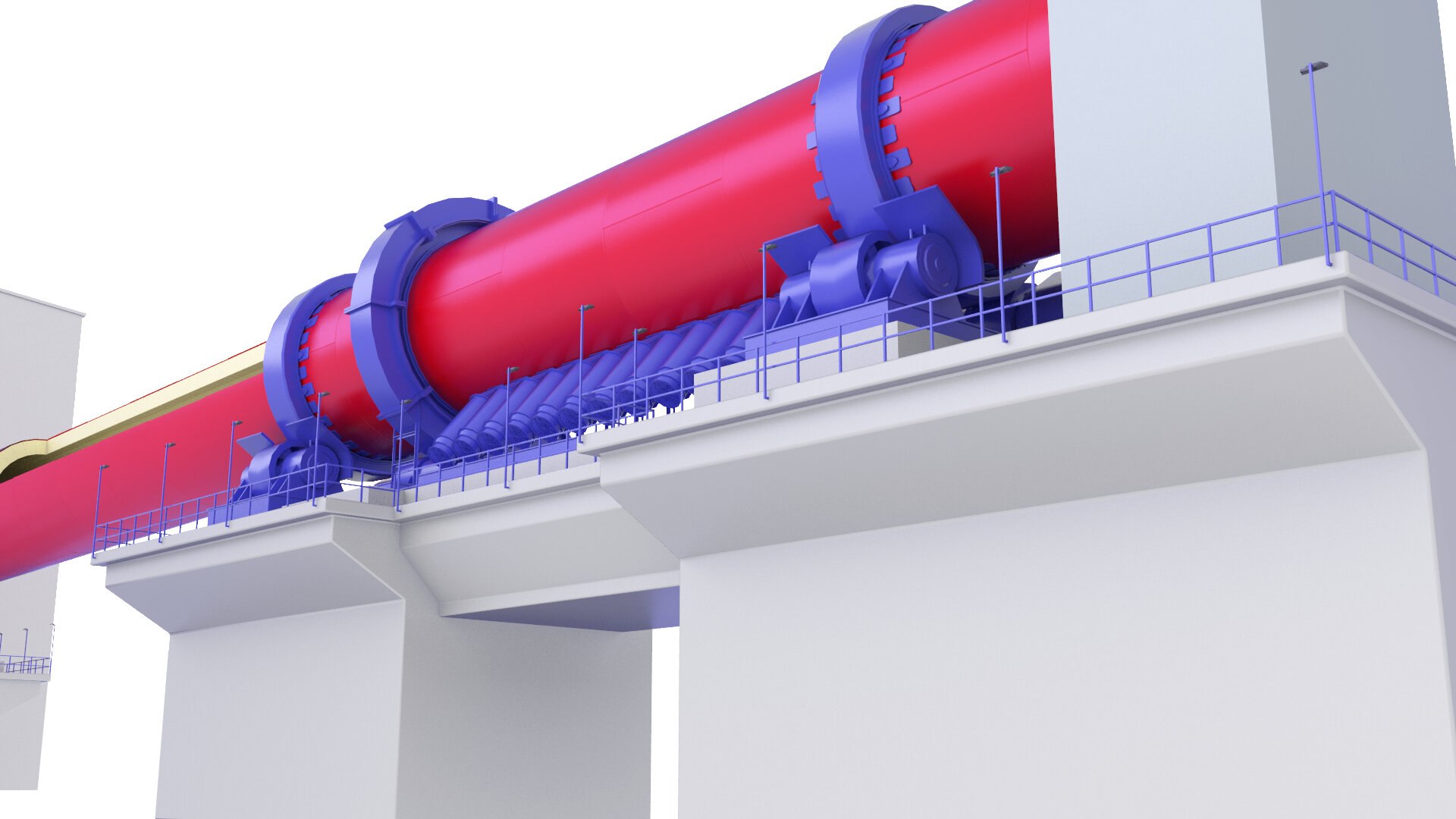 Diagram Rotary Cement Kiln 1 Model - TurboSquid 2319480
