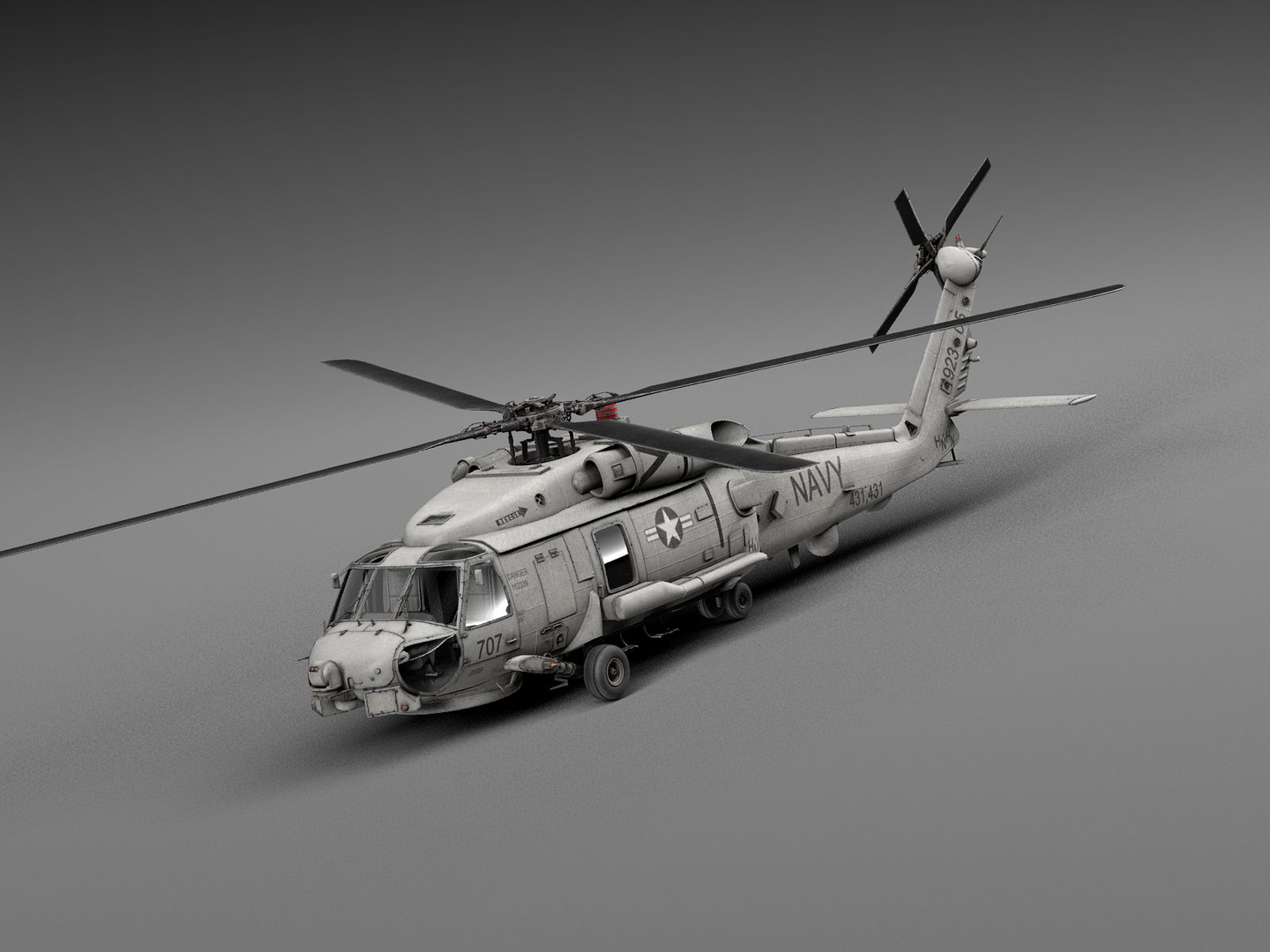 3d max sikorsky hawk 60