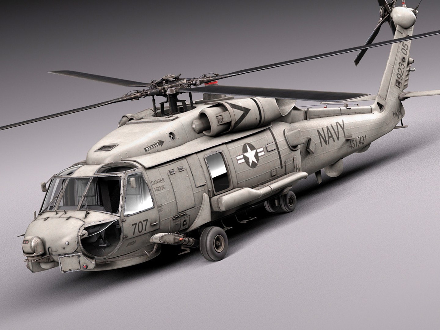 3d max sikorsky hawk 60