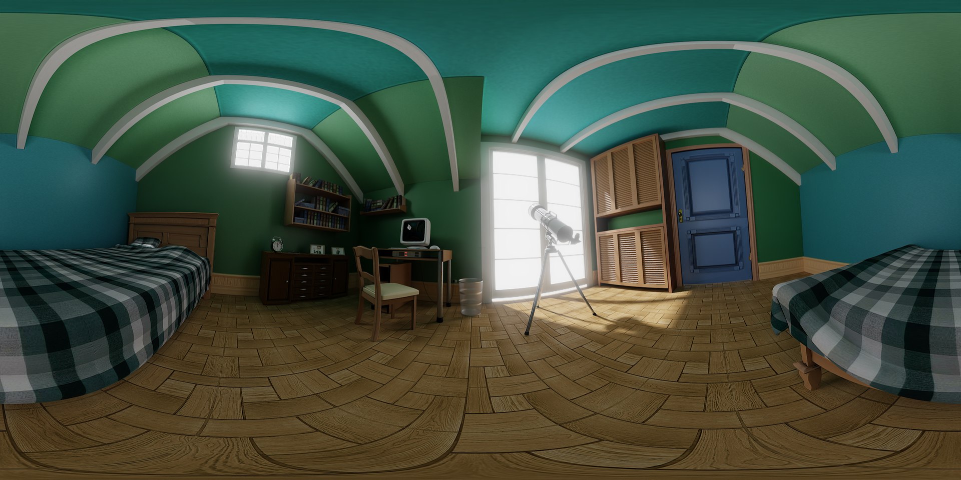 3D Cartoon Bedroom Room - TurboSquid 1500952