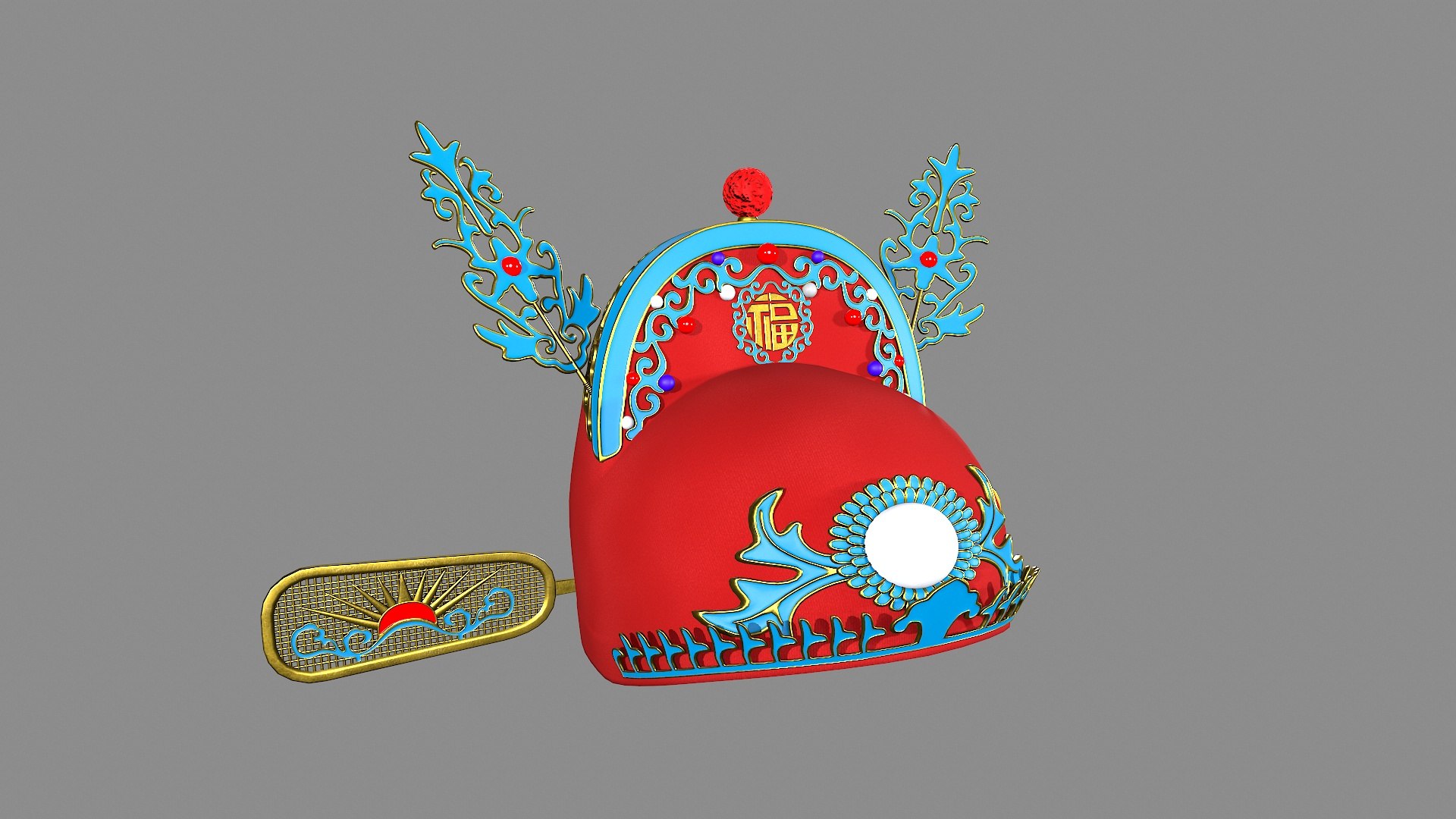 3D China God Hat - TurboSquid 2332373