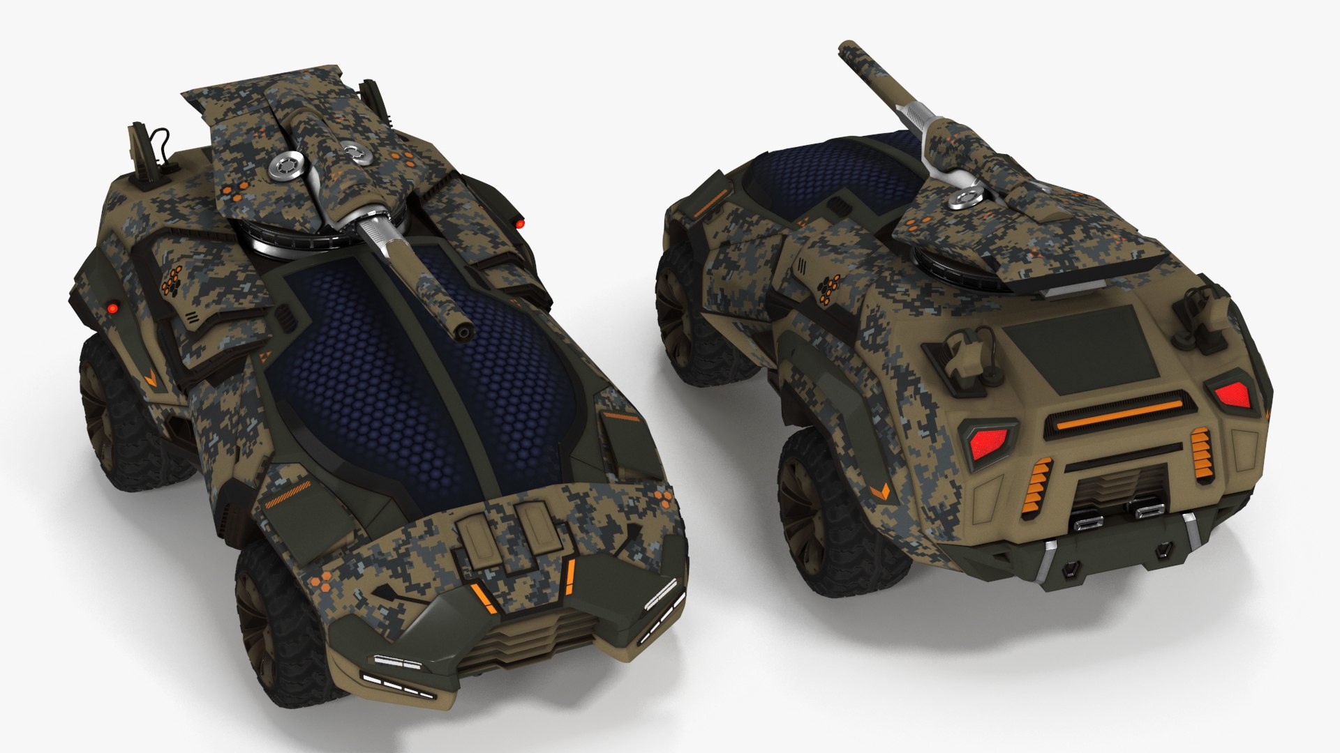 3D Futuristic Armored Military Car Model - TurboSquid 2203521