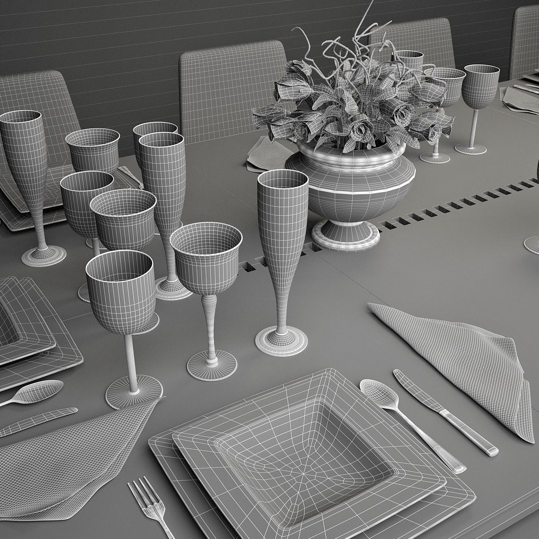 Tresserra Table Dining Set Obj