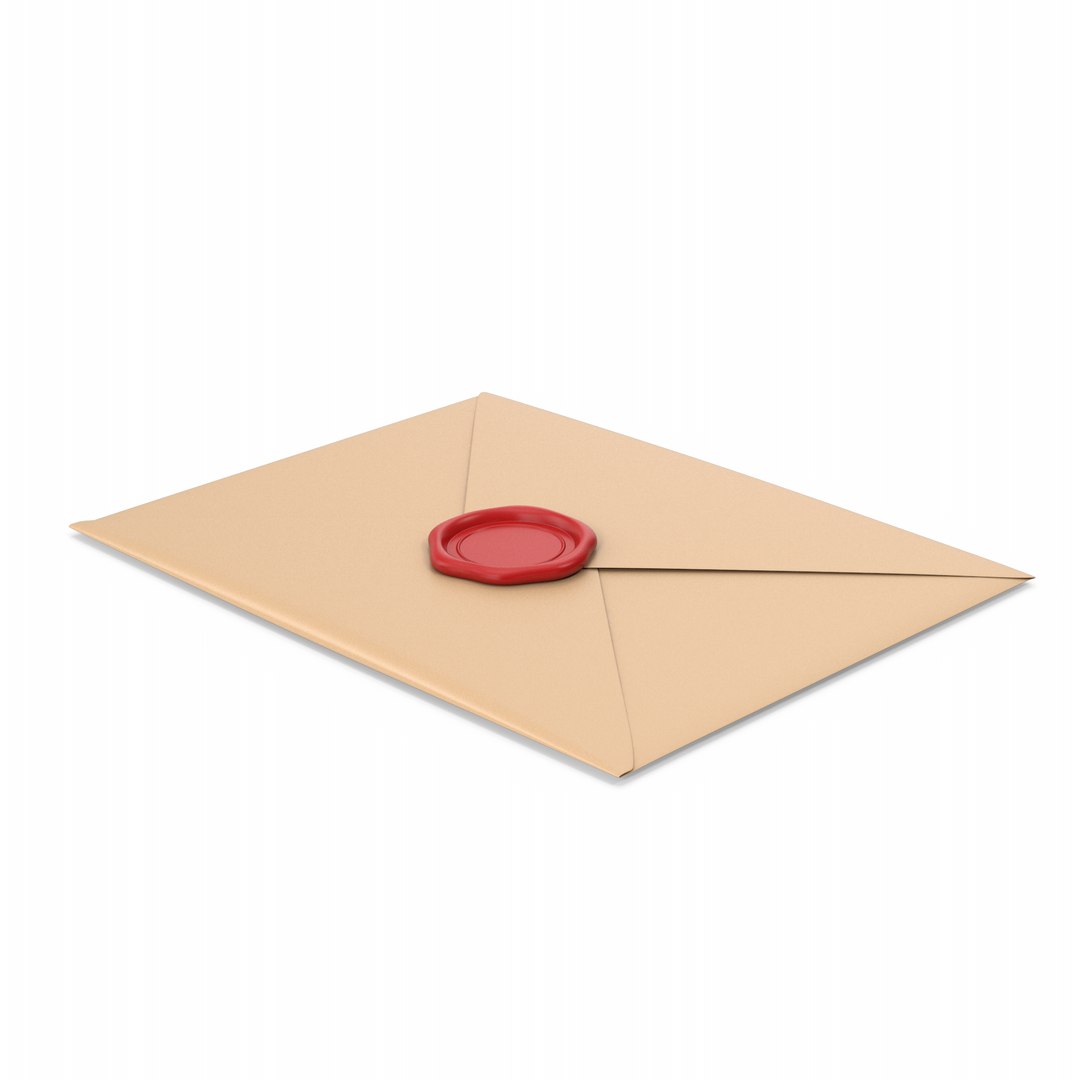 3D Model Sealed Letter Envelope - TurboSquid 2232231