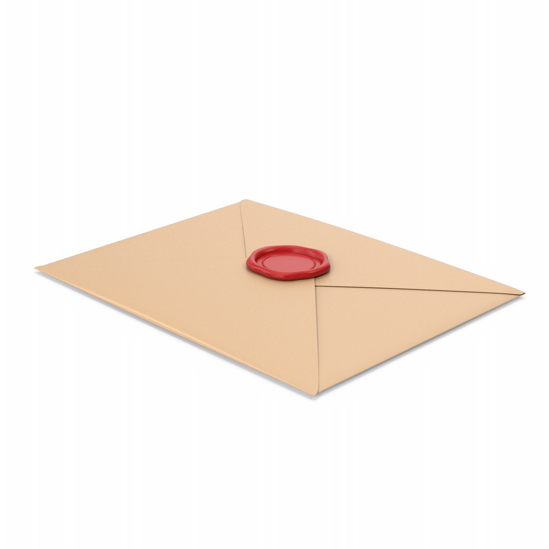 3D Model Sealed Letter Envelope - TurboSquid 2232231
