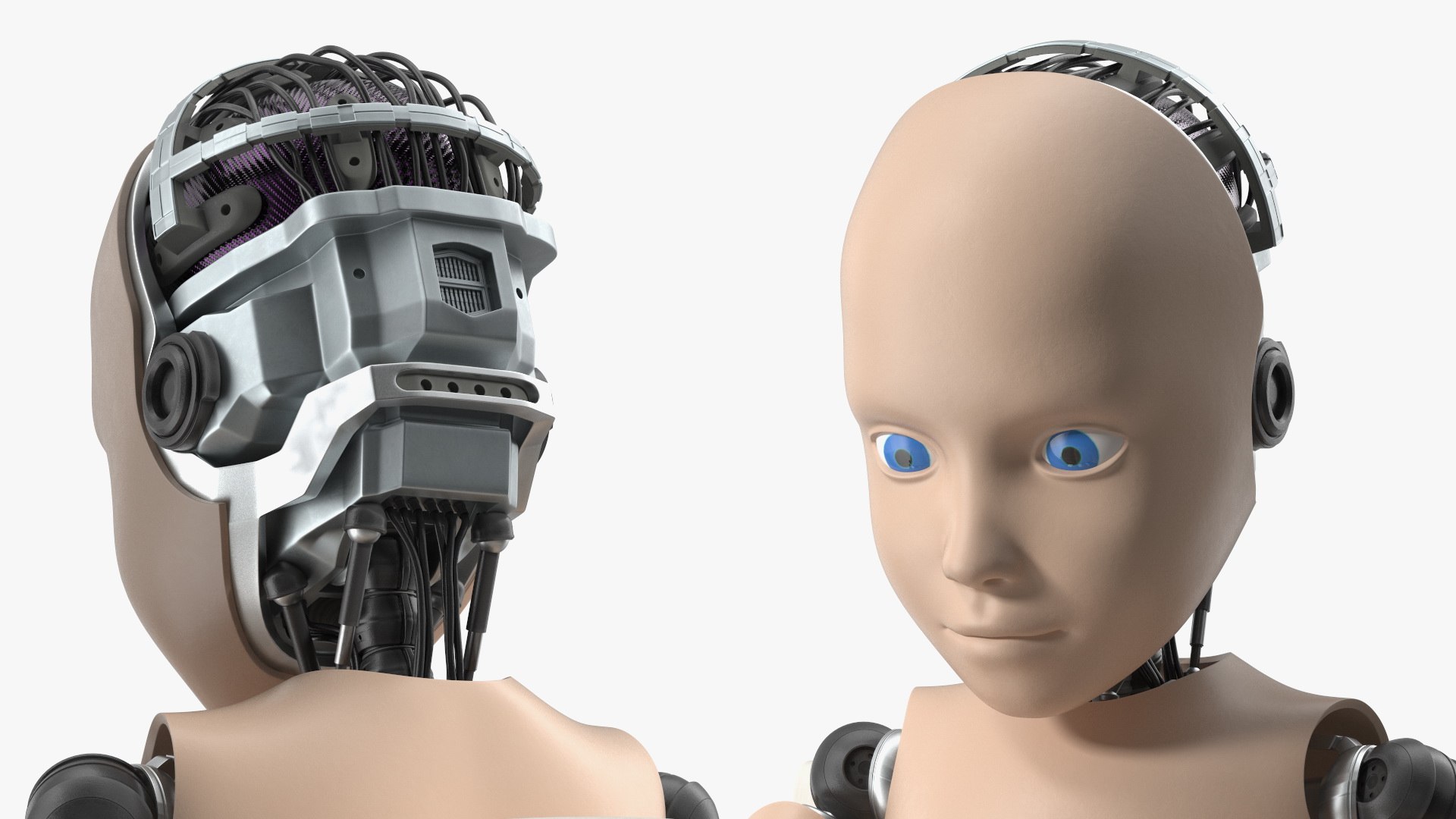 Cyborg Child Reading In Rocking Chair 3D Model - TurboSquid 2376349