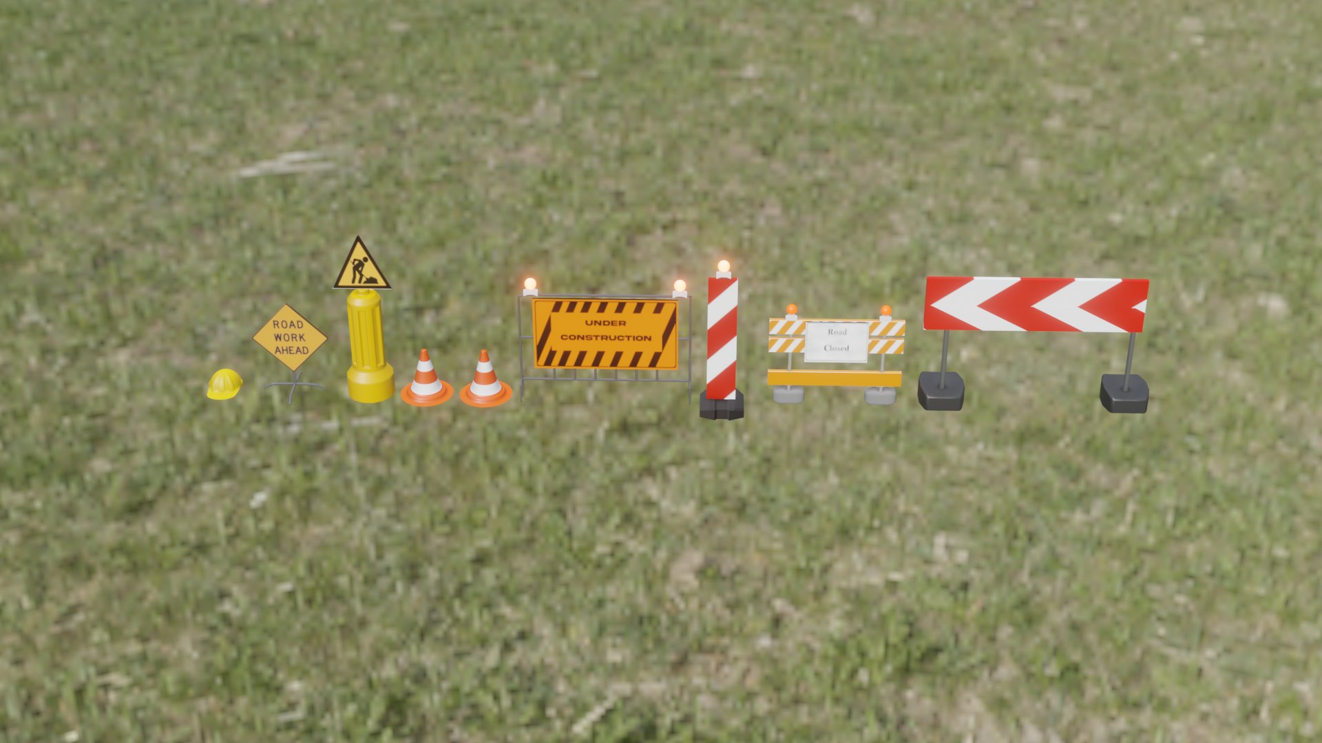 3D Construction Sight Signs Collection - TurboSquid 1962485