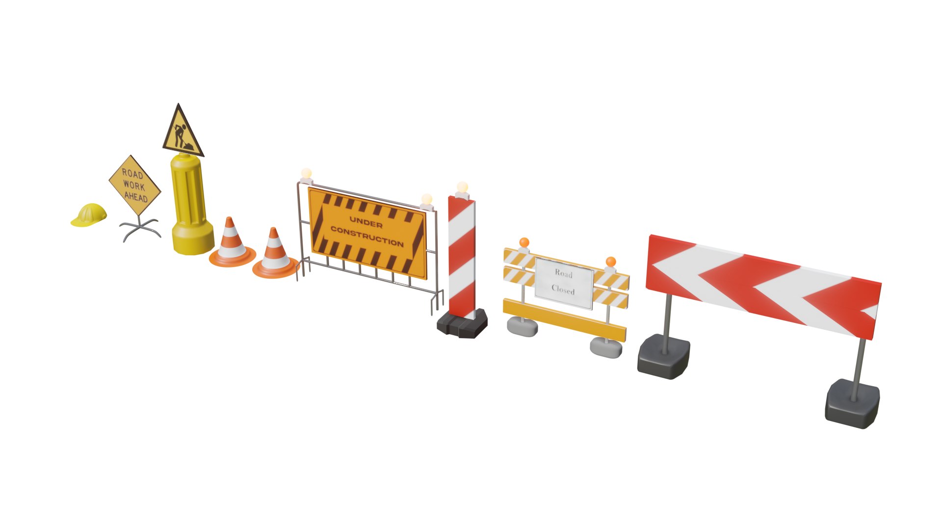 3D Construction Sight Signs Collection - TurboSquid 1962485