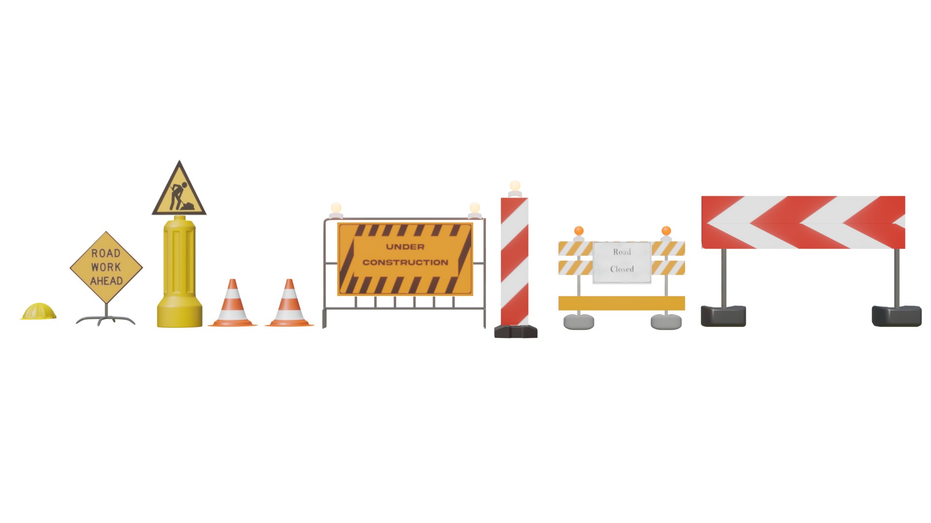 3D Construction Sight Signs Collection - TurboSquid 1962485