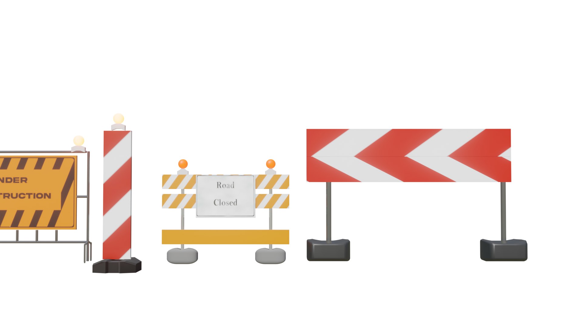 3D Construction Sight Signs Collection - TurboSquid 1962485