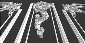 3d cartouche panel