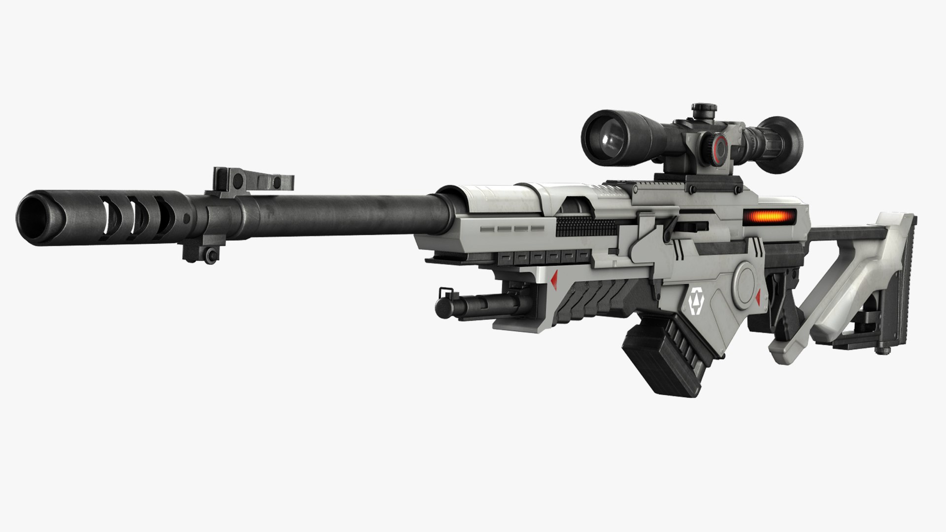 3dsmax Sci Fi Rifle
