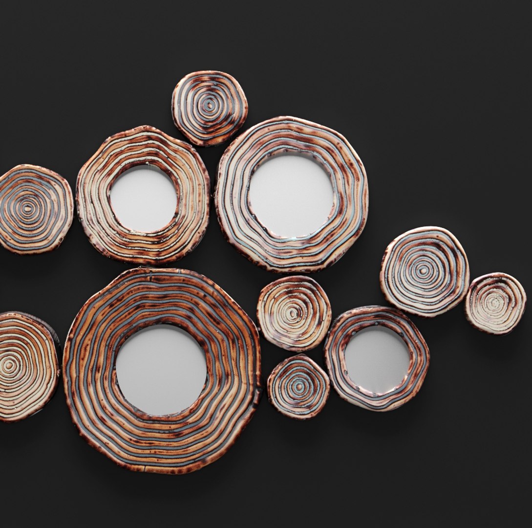 3d Circle Cluster Wall Decor Model