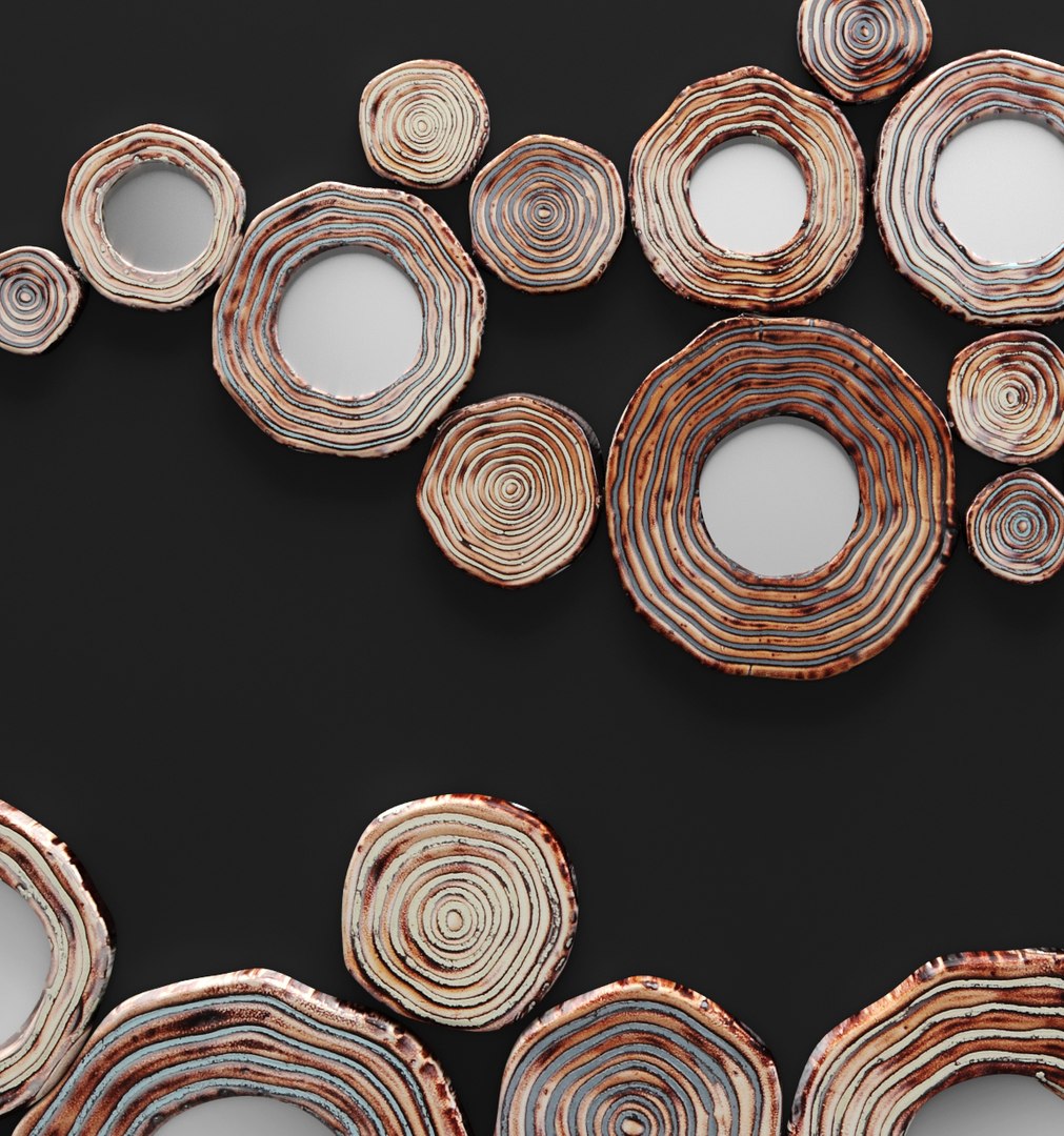 3d Circle Cluster Wall Decor Model