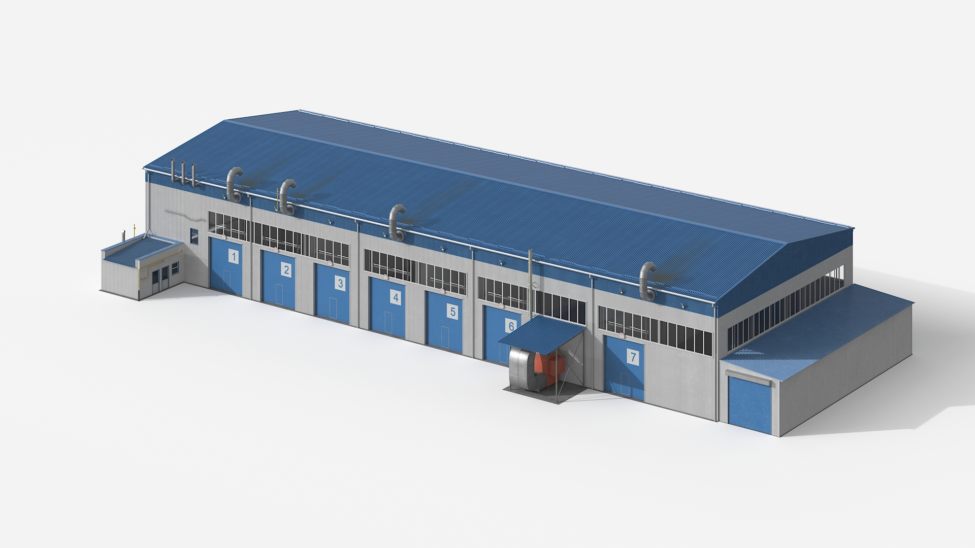 3D Model Logistics Warehouse UralSpetsTrans Loading Gates - TurboSquid ...
