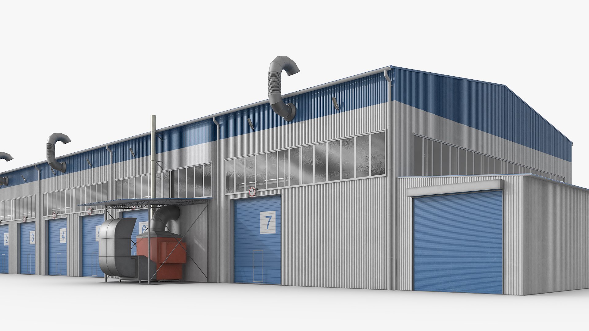 3D Model Logistics Warehouse UralSpetsTrans Loading Gates - TurboSquid ...