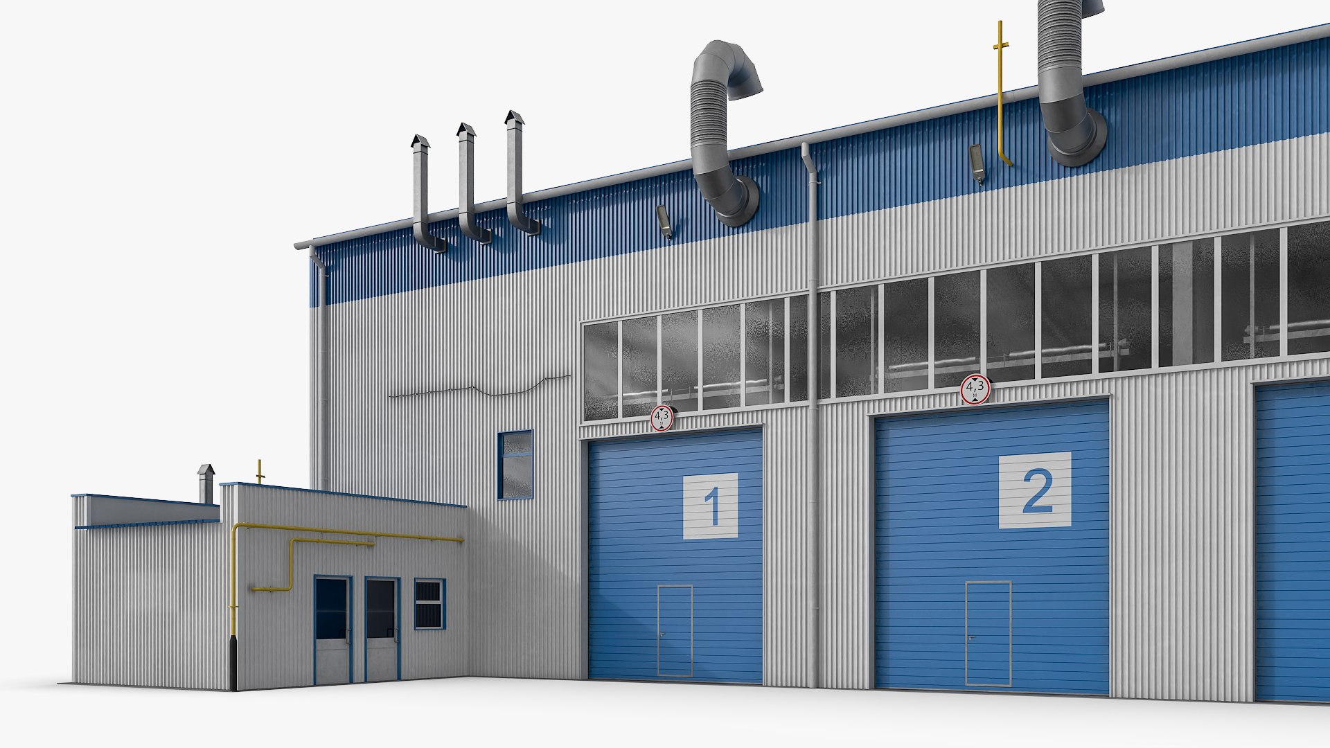 3D Model Logistics Warehouse UralSpetsTrans Loading Gates - TurboSquid ...
