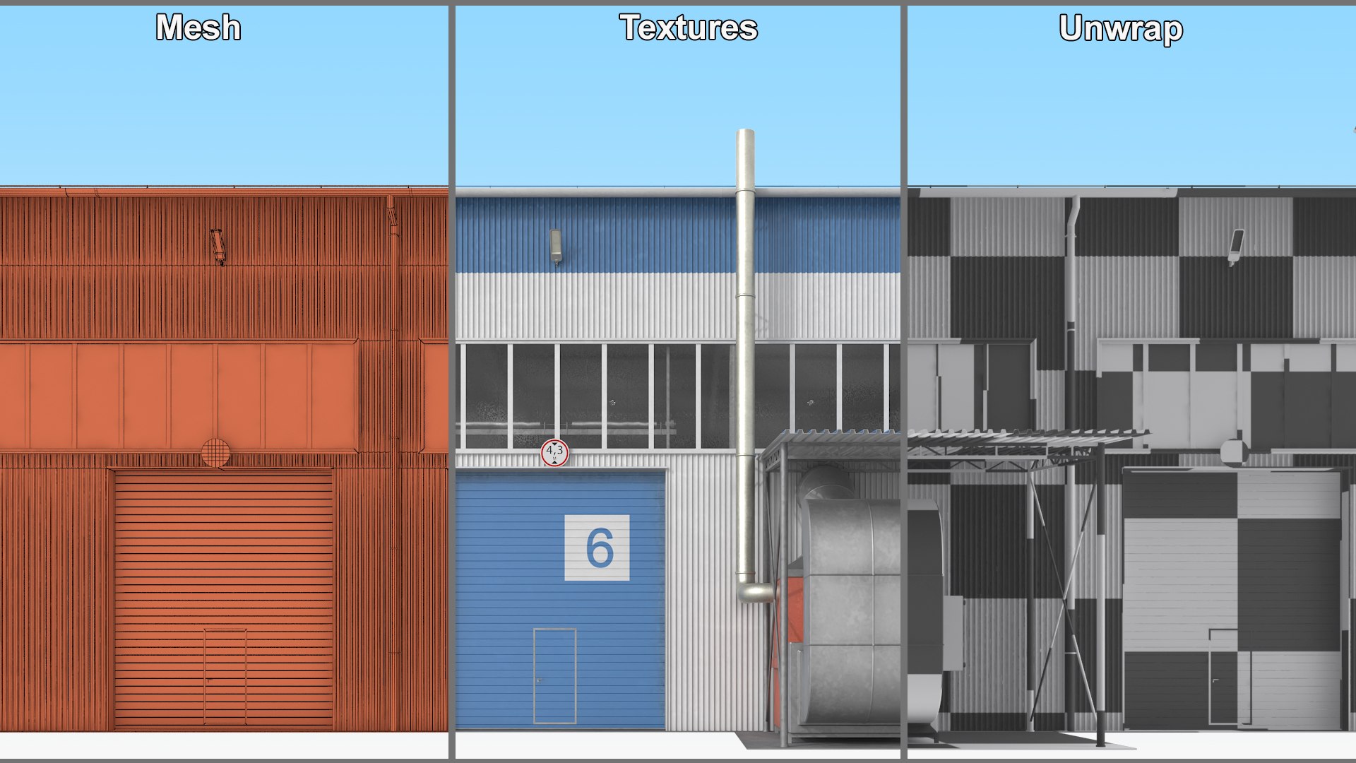 3D Model Logistics Warehouse UralSpetsTrans Loading Gates - TurboSquid ...