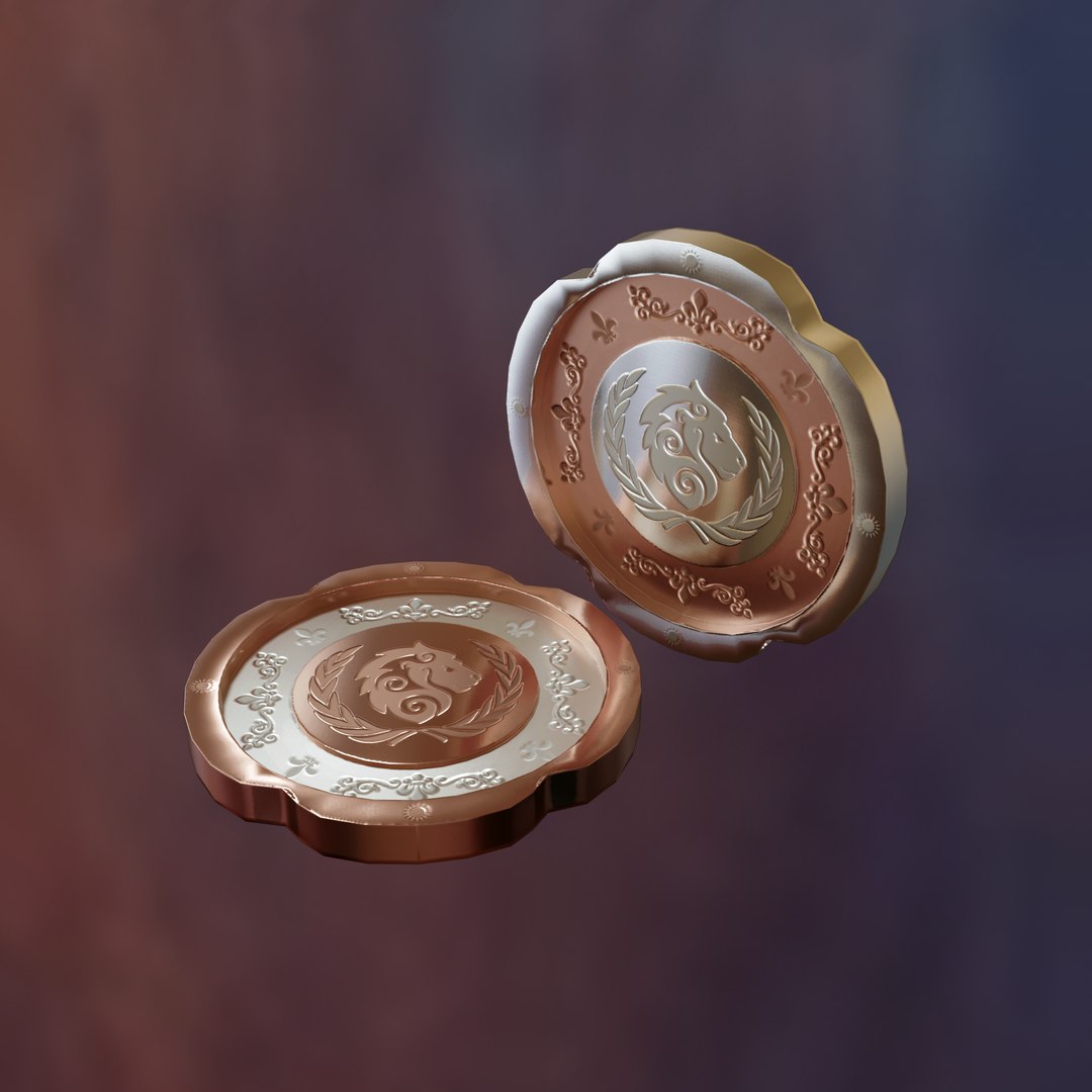 3D Metallic Coin20 Model - TurboSquid 1994440