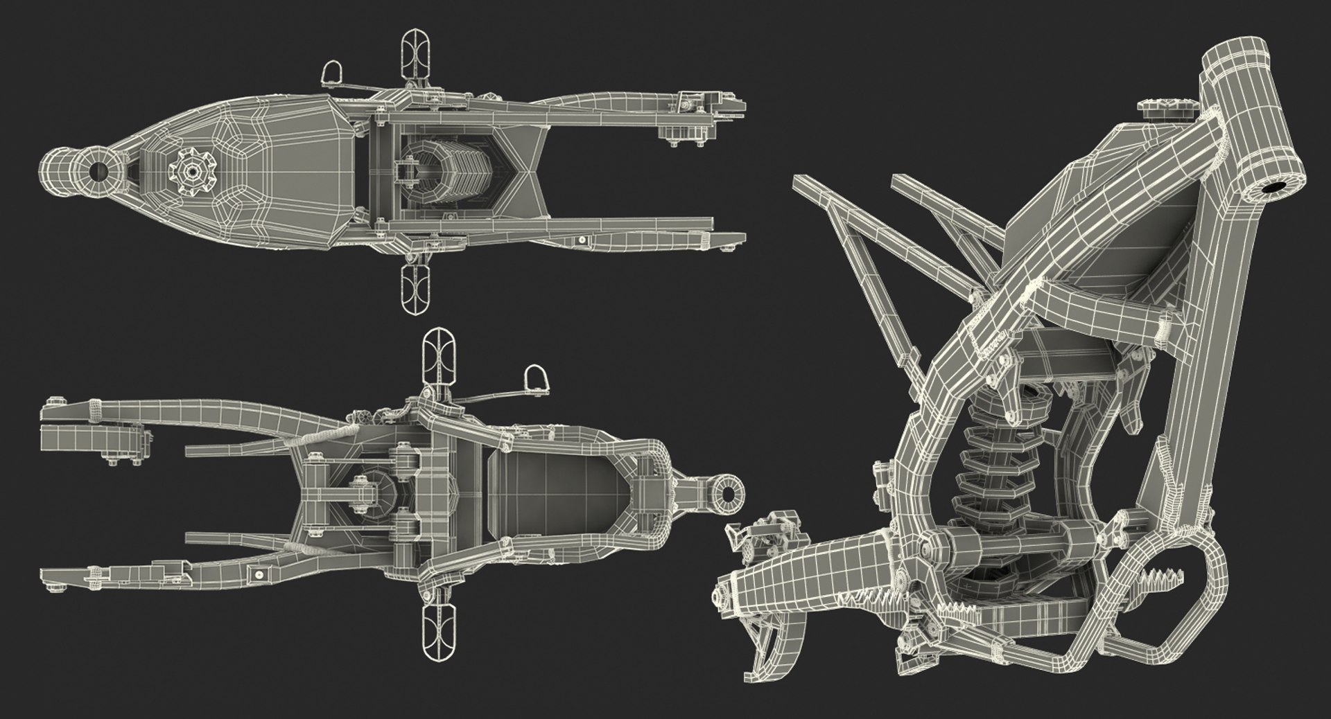 Motocross Motorcycle Frame 3D Model - TurboSquid 1228531