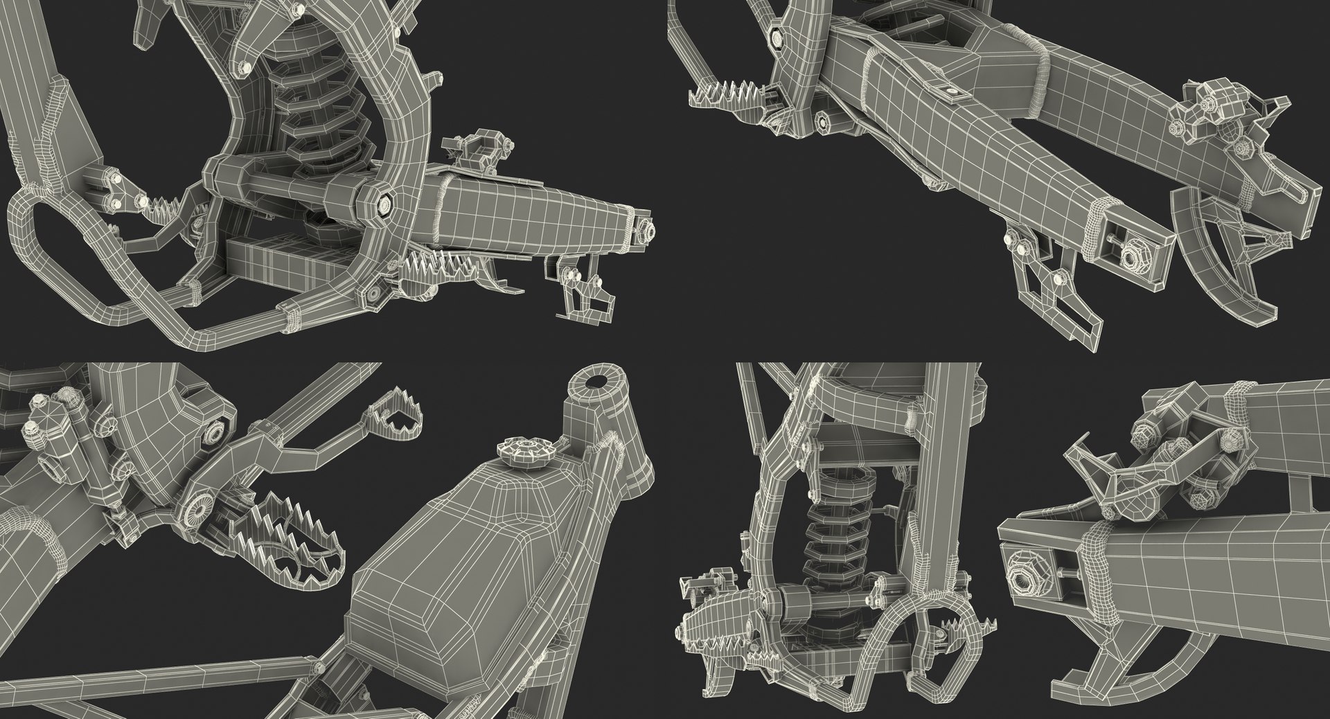 Motocross Motorcycle Frame 3D Model - TurboSquid 1228531
