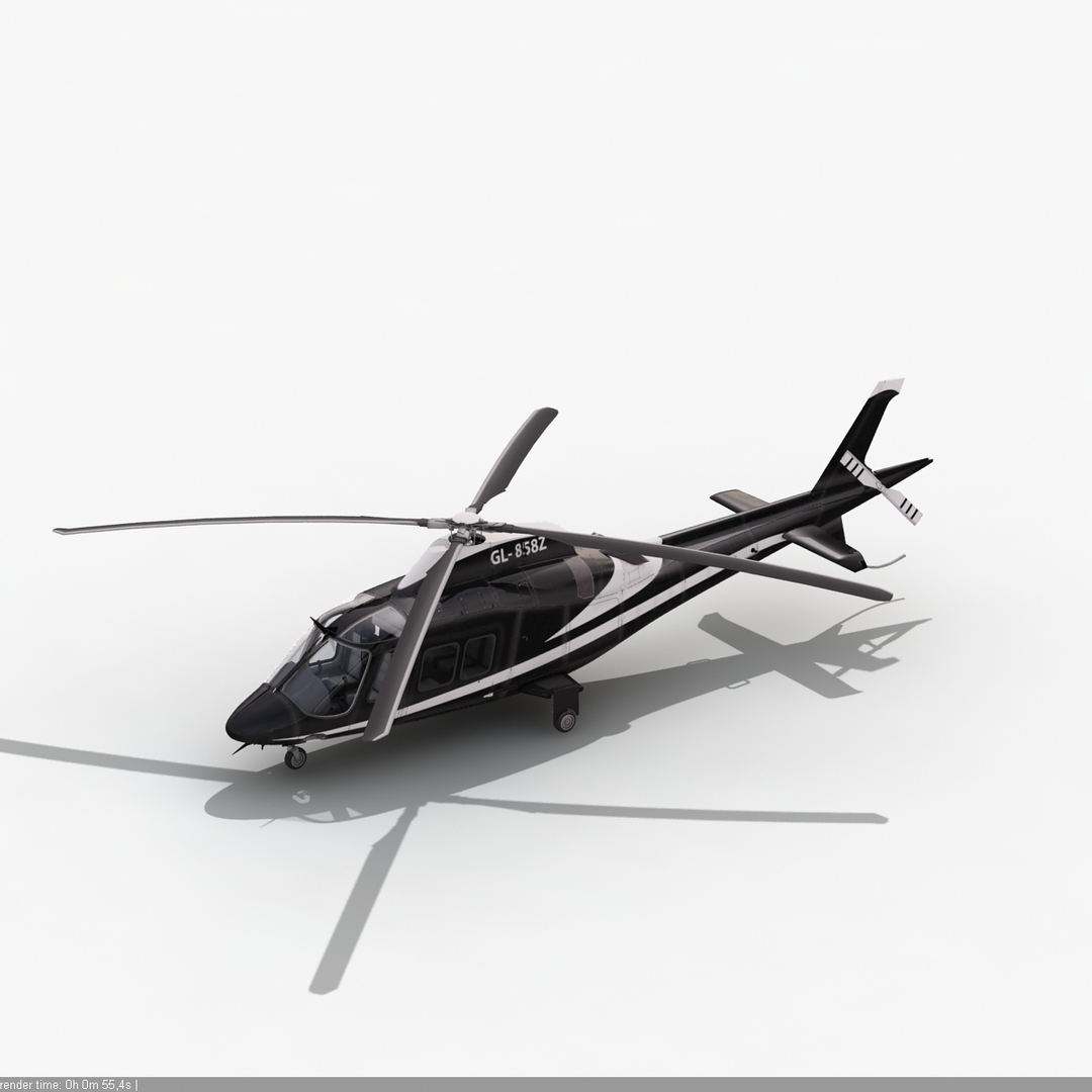 3d Agusta Helicopter Interior Model