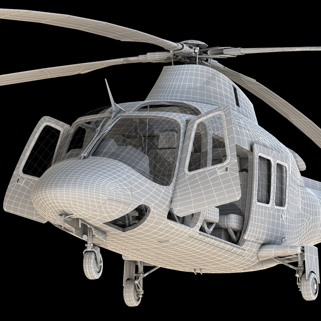 3d Agusta Helicopter Interior Model