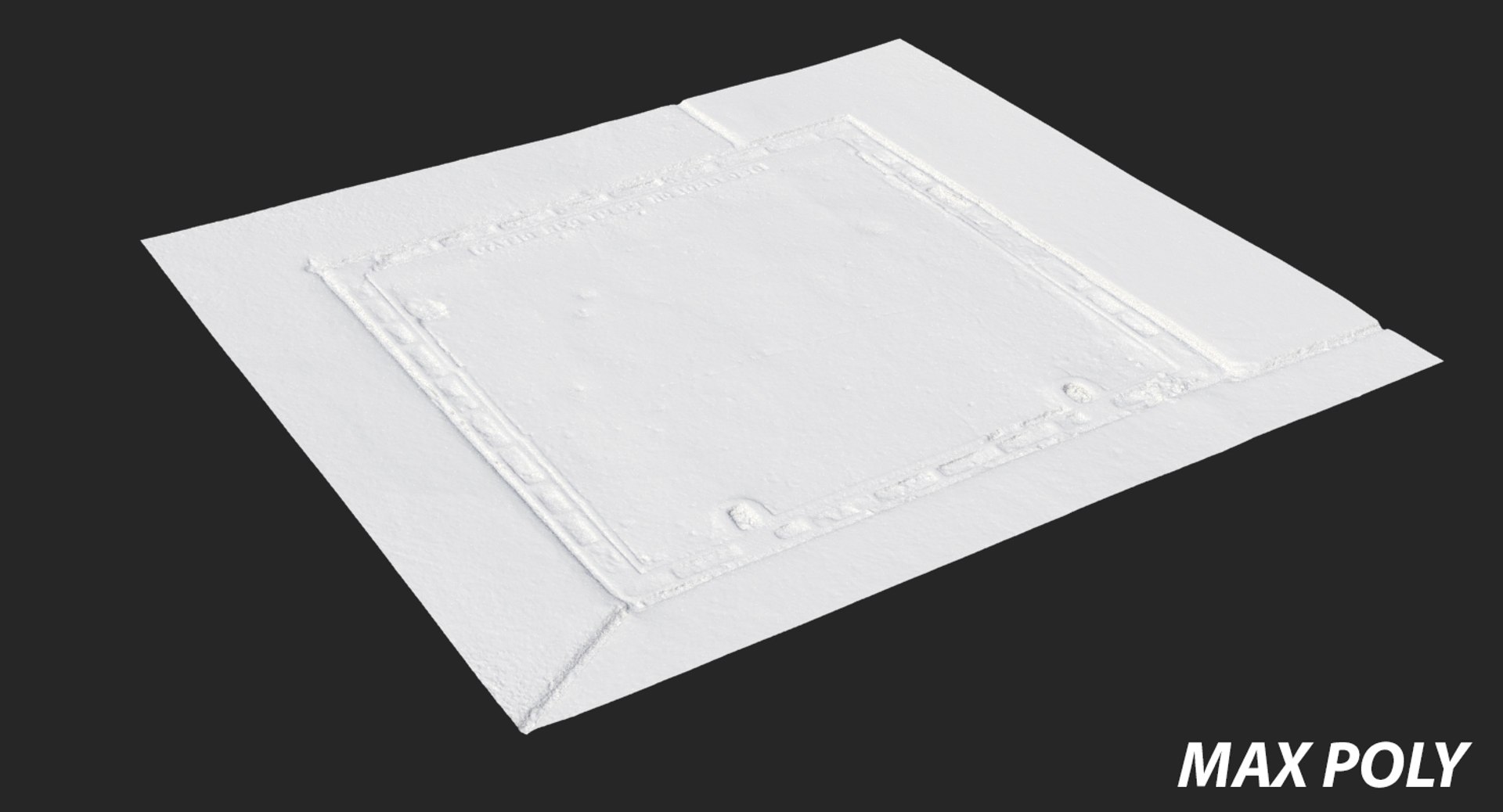 3D Concrete Utility Cover 4k - TurboSquid 1419036