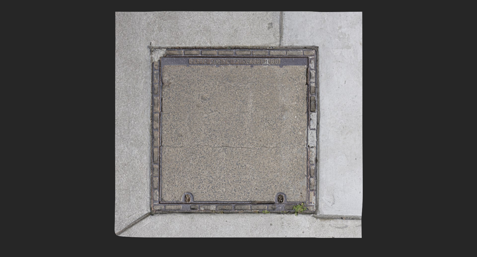 3D Concrete Utility Cover 4k - TurboSquid 1419036