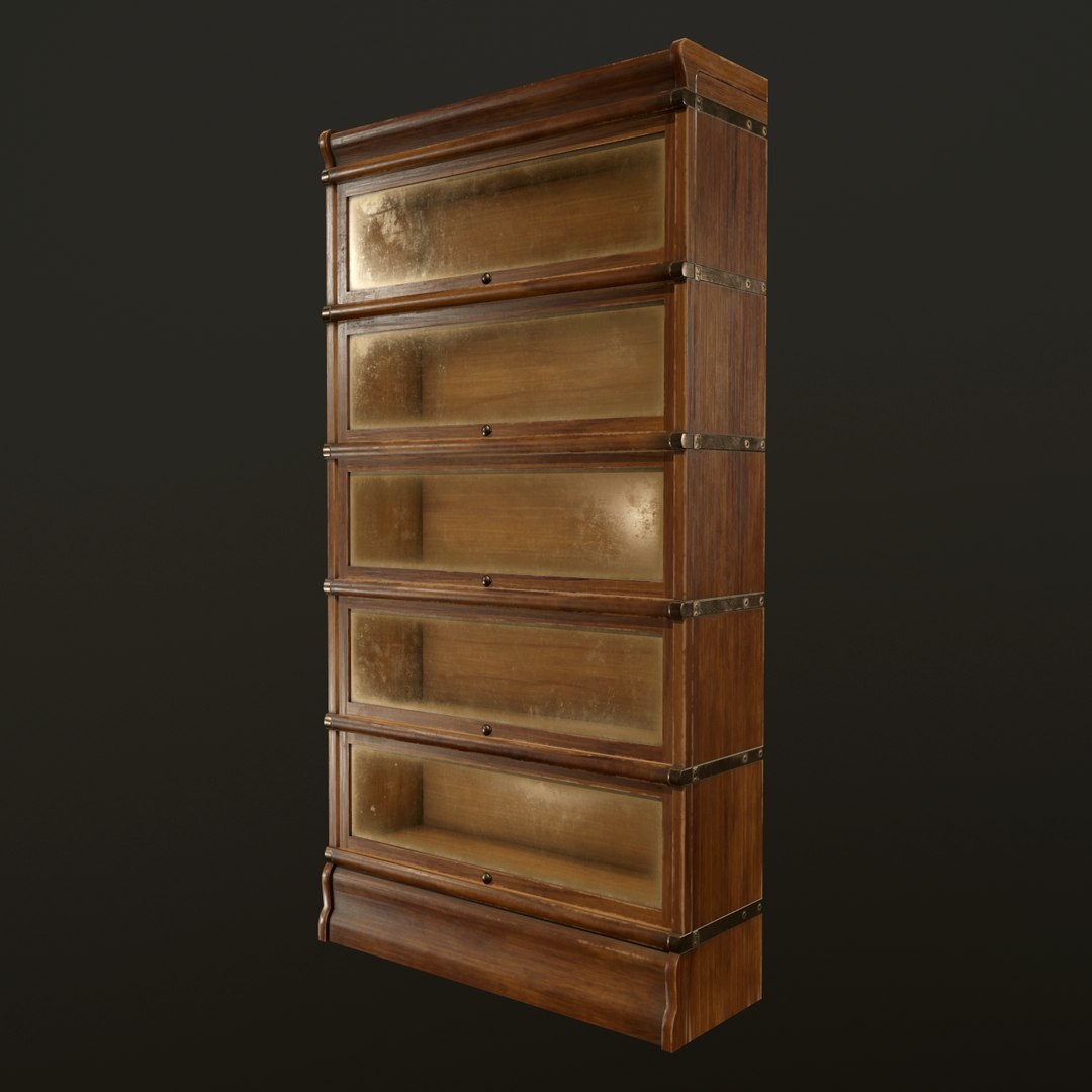 Antique bookcase ready pbr 3D - TurboSquid 1409939