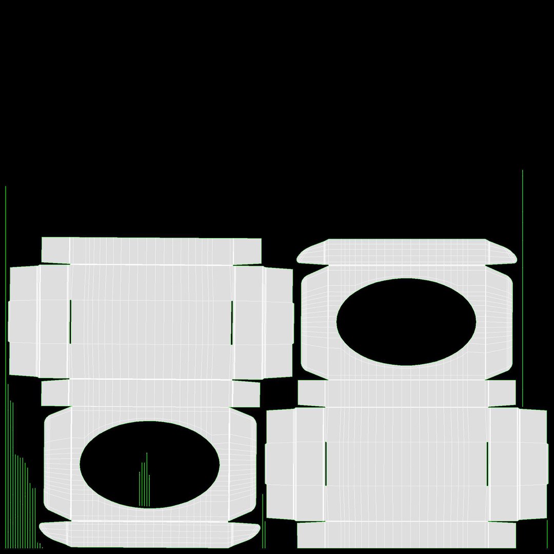 Corrugated Cardboard Box With Window 01 Open Model - TurboSquid 2030036