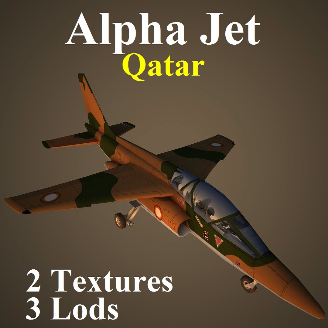 alpha jet qat aircraft 3d max