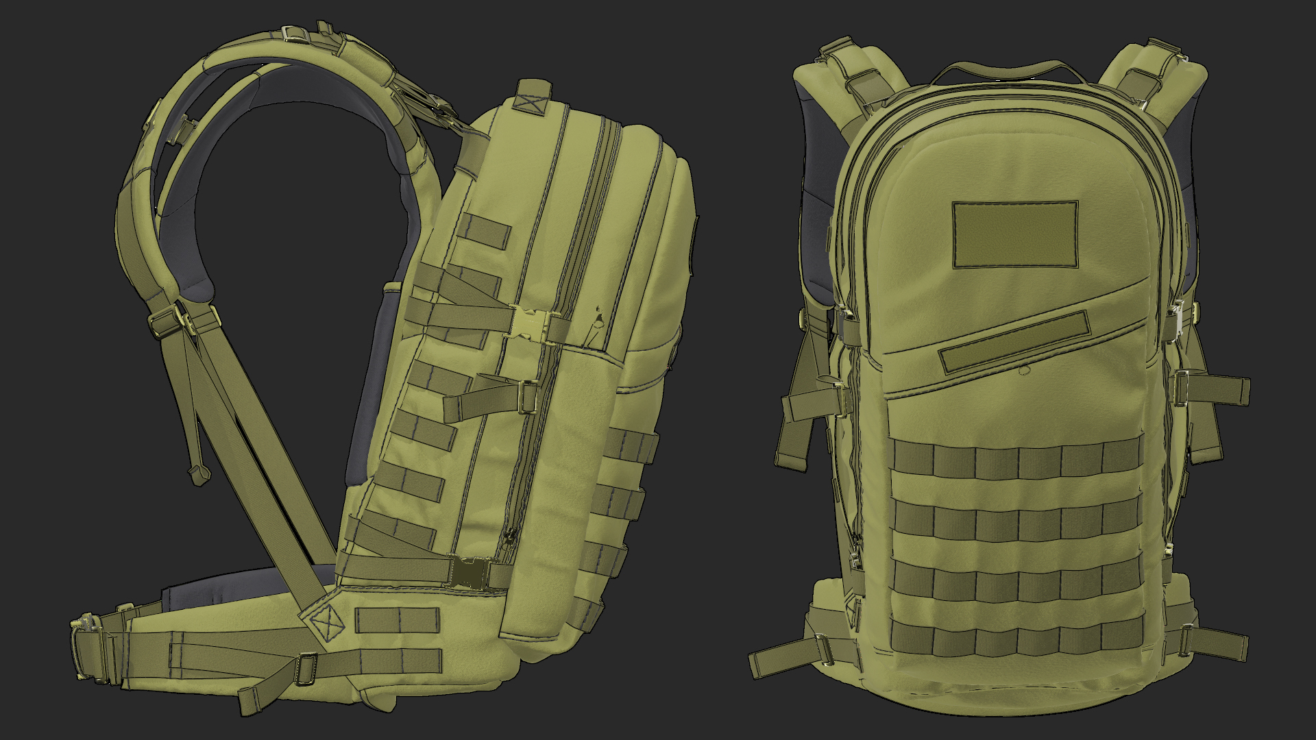 3D Tactical backpack Marvelous Designer - TurboSquid 1719719