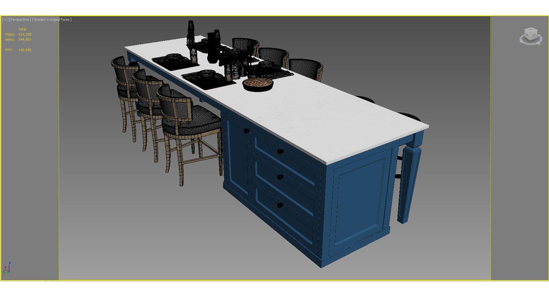 3D Traditional Dining Table - TurboSquid 1388503