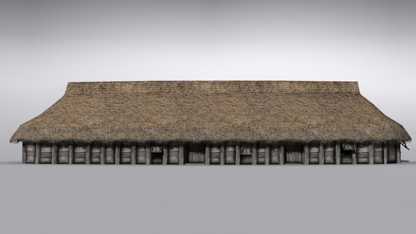 3d longhouse germanic early model