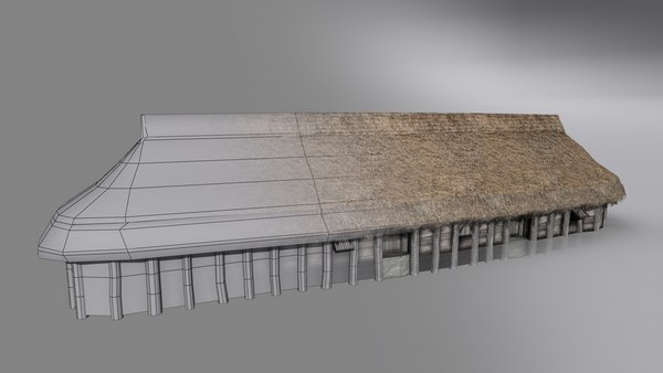 3d longhouse germanic early model