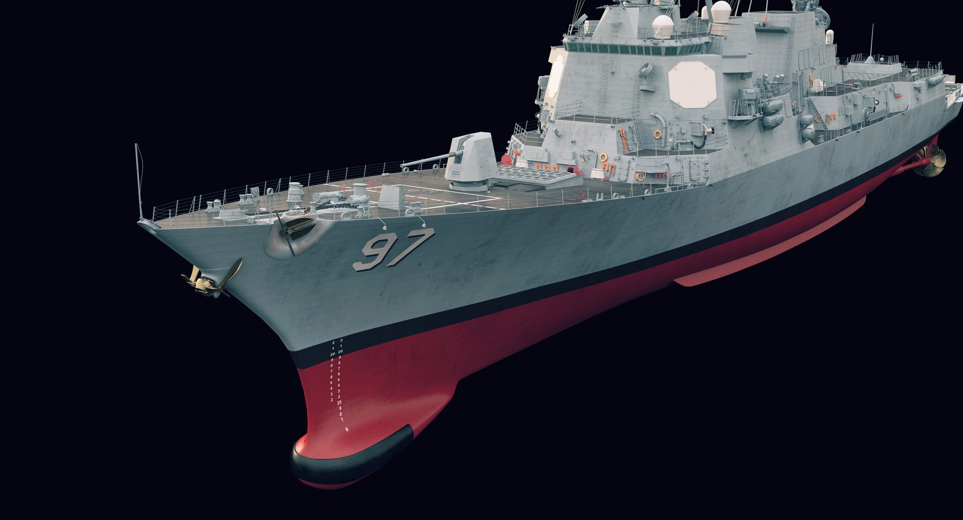 uss halsey ddg 3d max