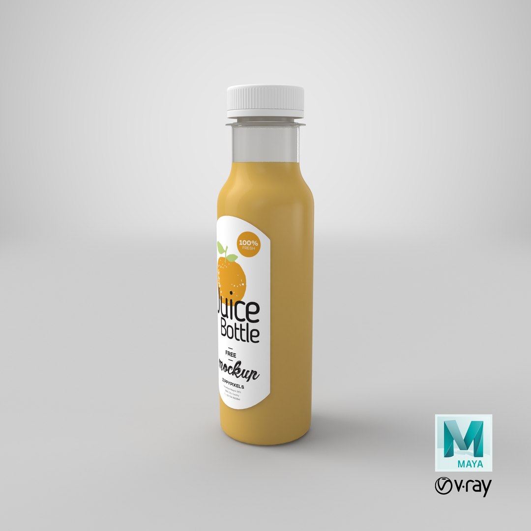 Juice bottle 3D model - TurboSquid 1472595