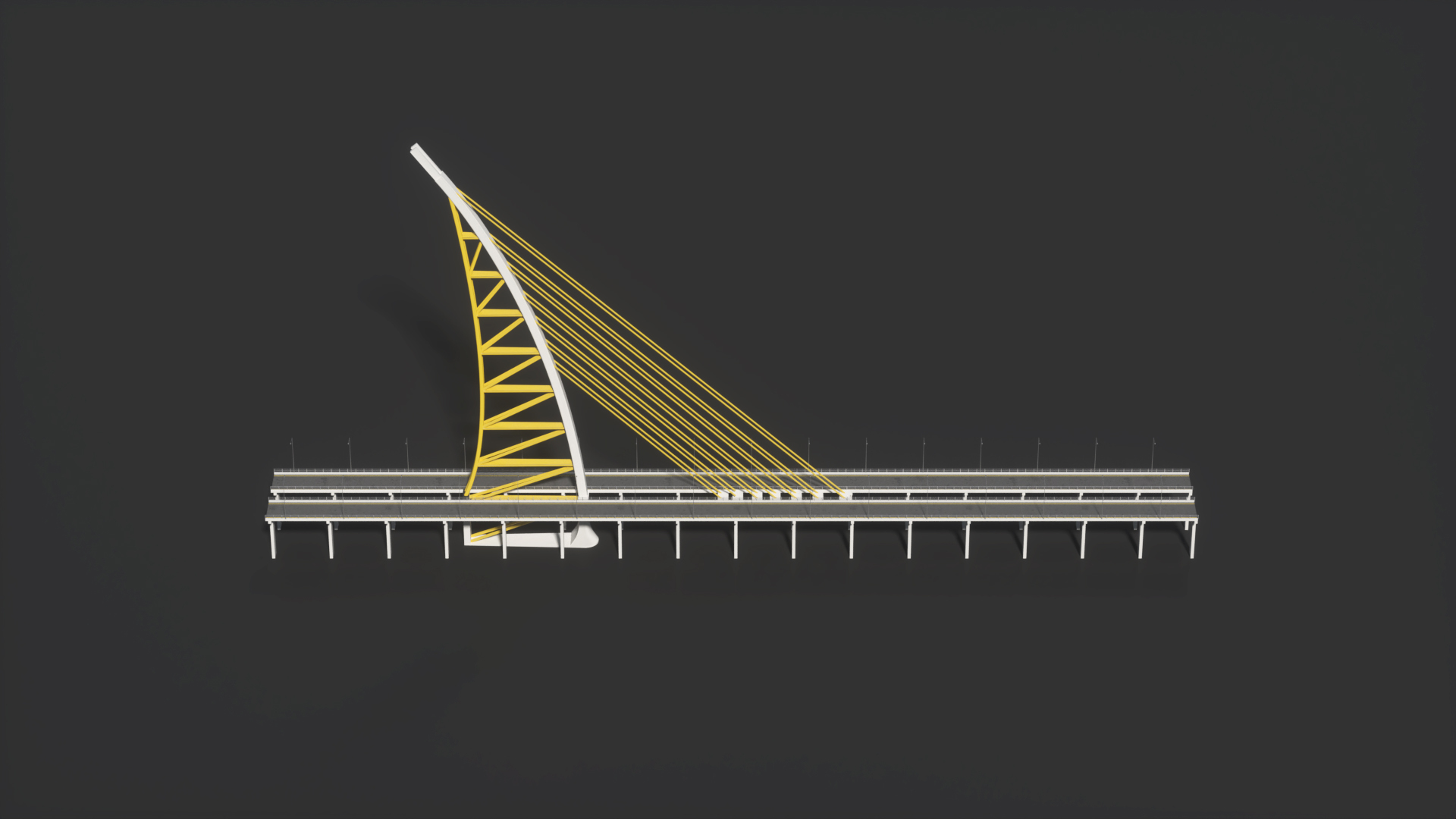 3D Sheikh Jaber Al-Ahmad Al-Sabah Causeway Model - TurboSquid 2352688