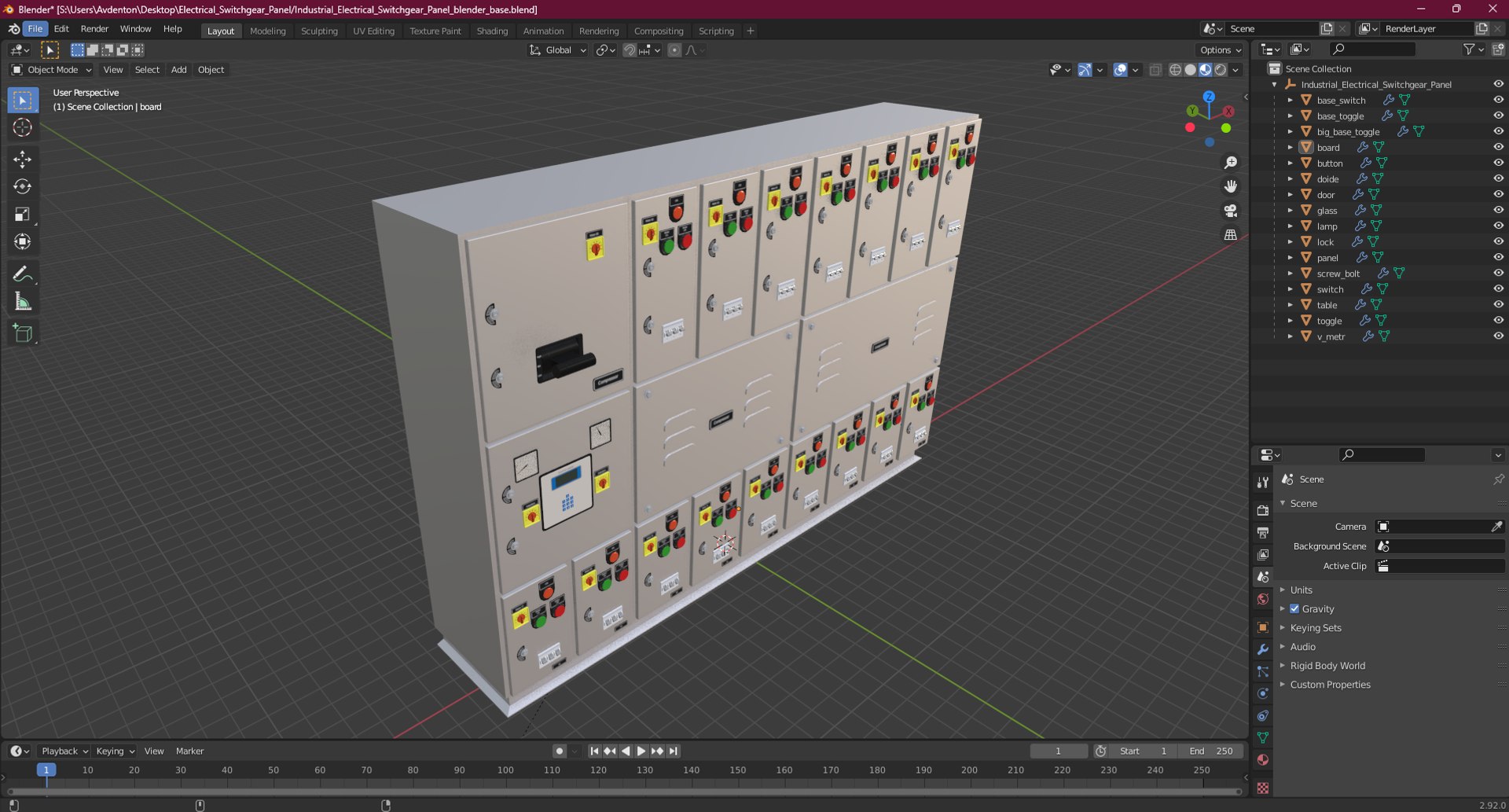 3D Industrial Electrical Switchgear Panel Model - TurboSquid 2244467