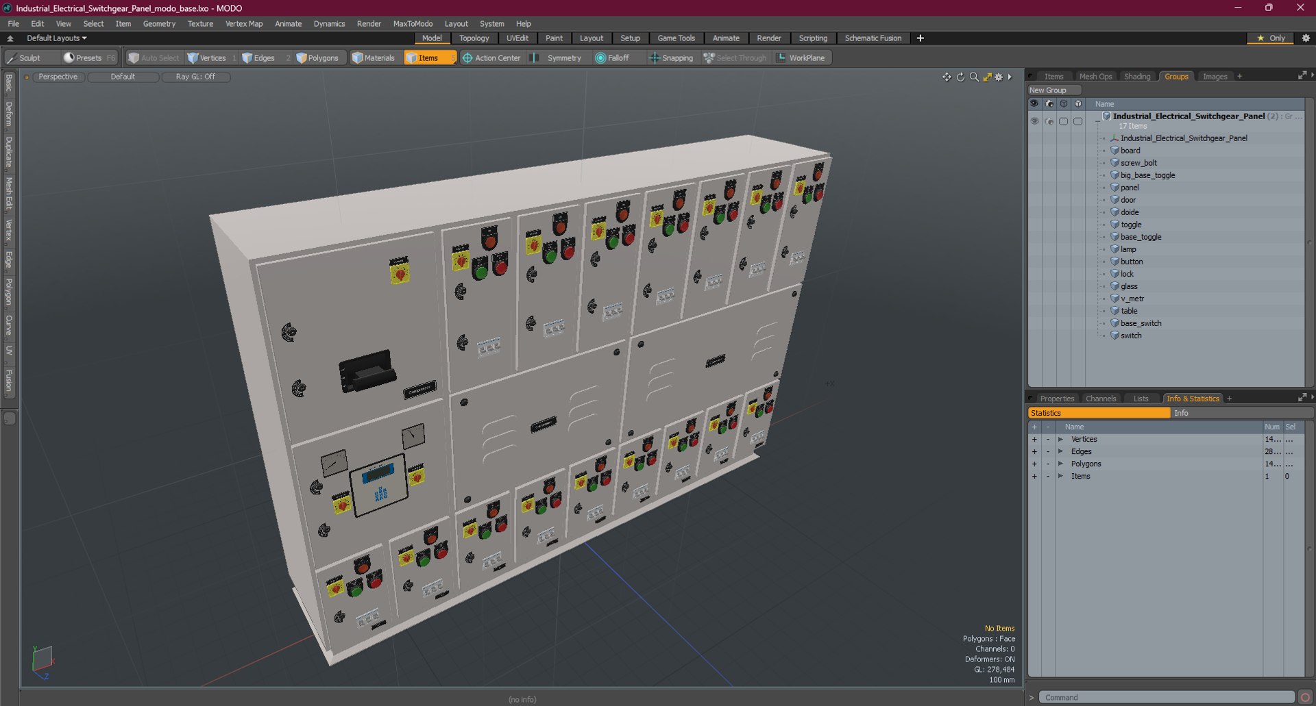 3D Industrial Electrical Switchgear Panel Model - TurboSquid 2244467