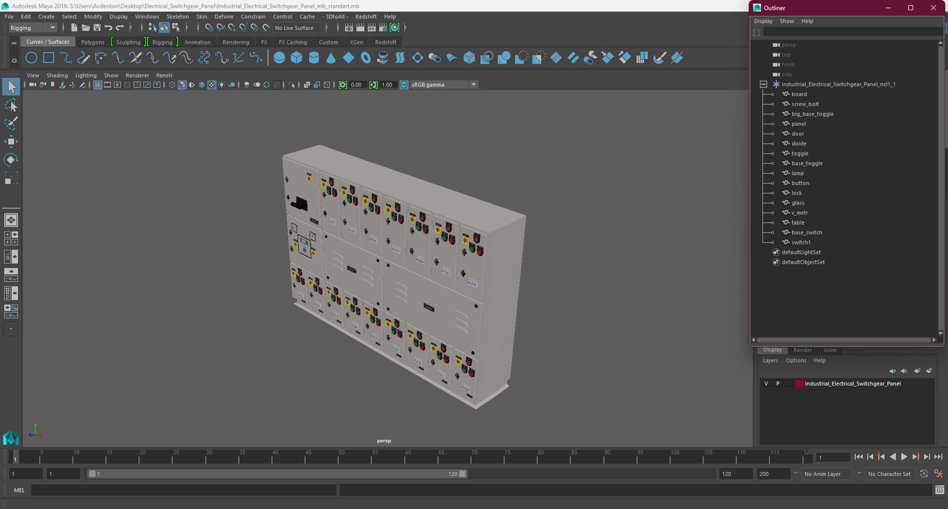 3D Industrial Electrical Switchgear Panel Model - TurboSquid 2244467