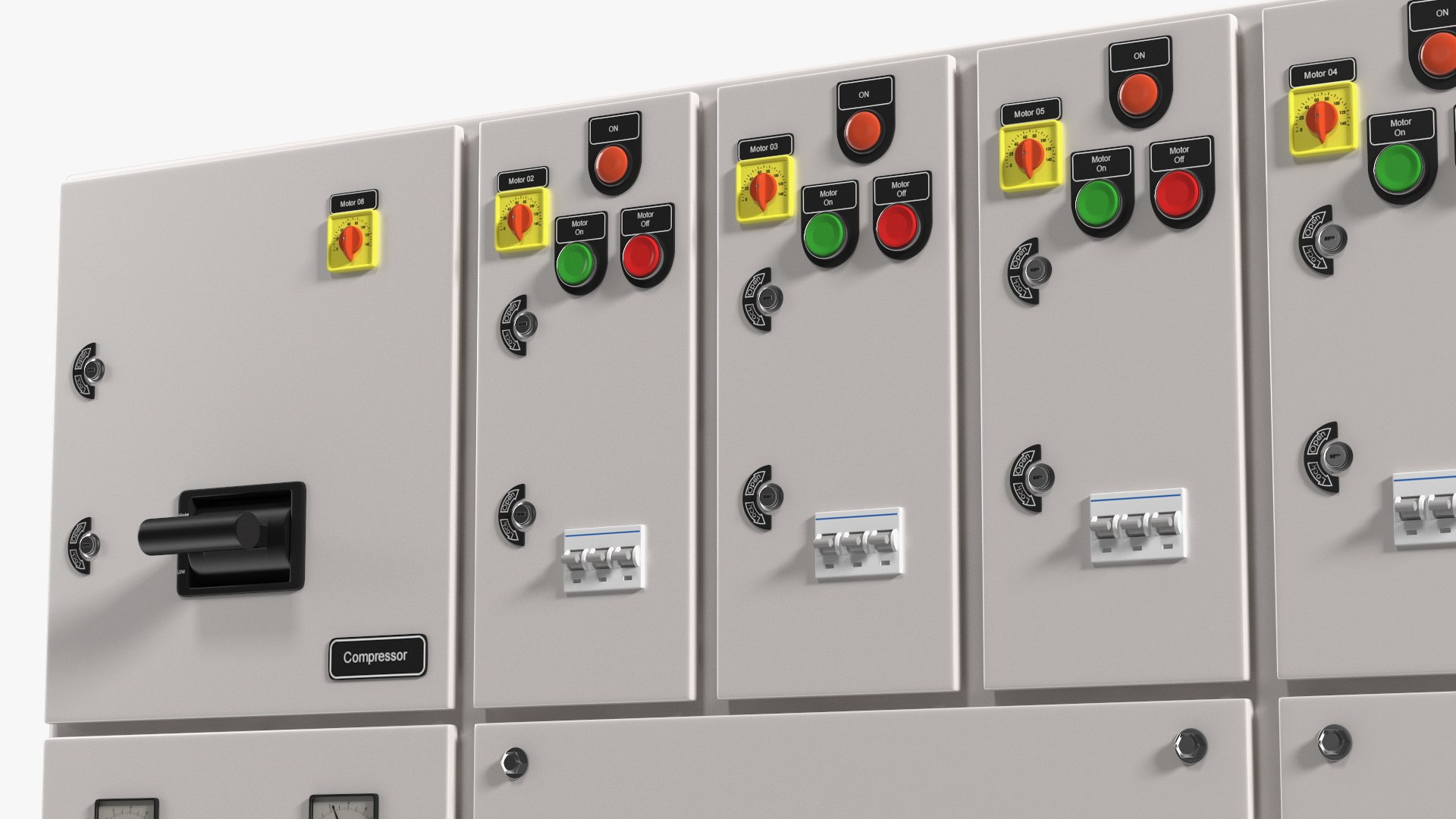 3D Industrial Electrical Switchgear Panel Model - TurboSquid 2244467